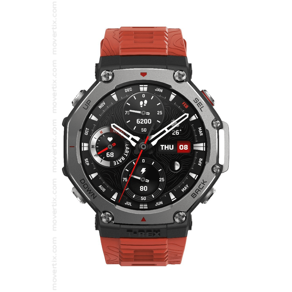 Amazfit T-Rex 3 GPS 48mm Lava Red (6970100374933) | Movertix Mobile ...