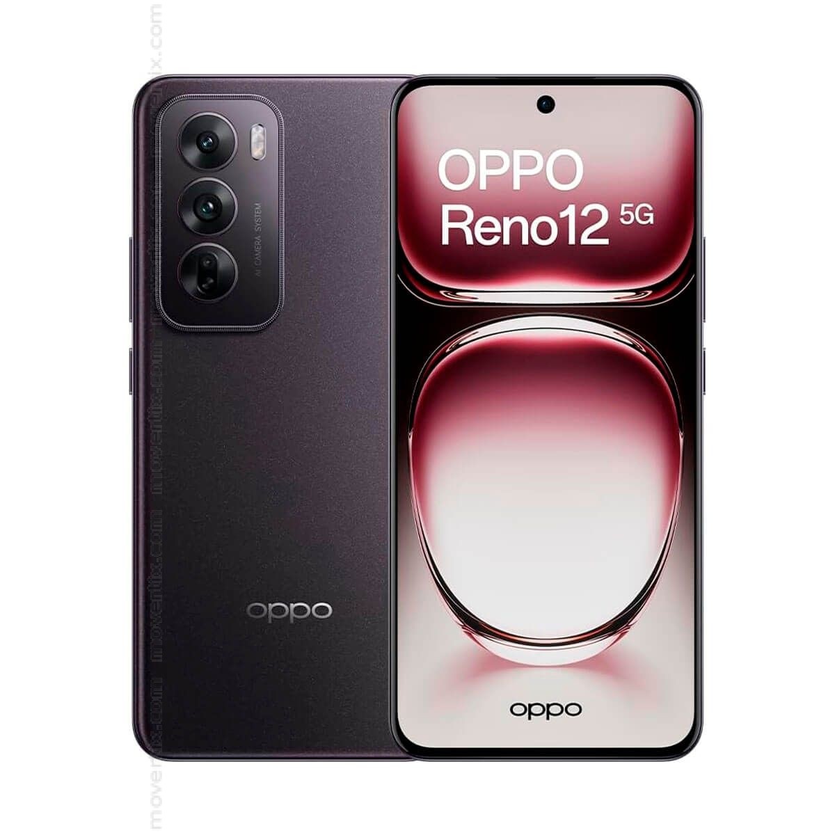 Oppo Reno12 5G Dual SIM Preto de 256GB e 12GB RAM (6932169347198) | Movertix Loja de Telemóveis