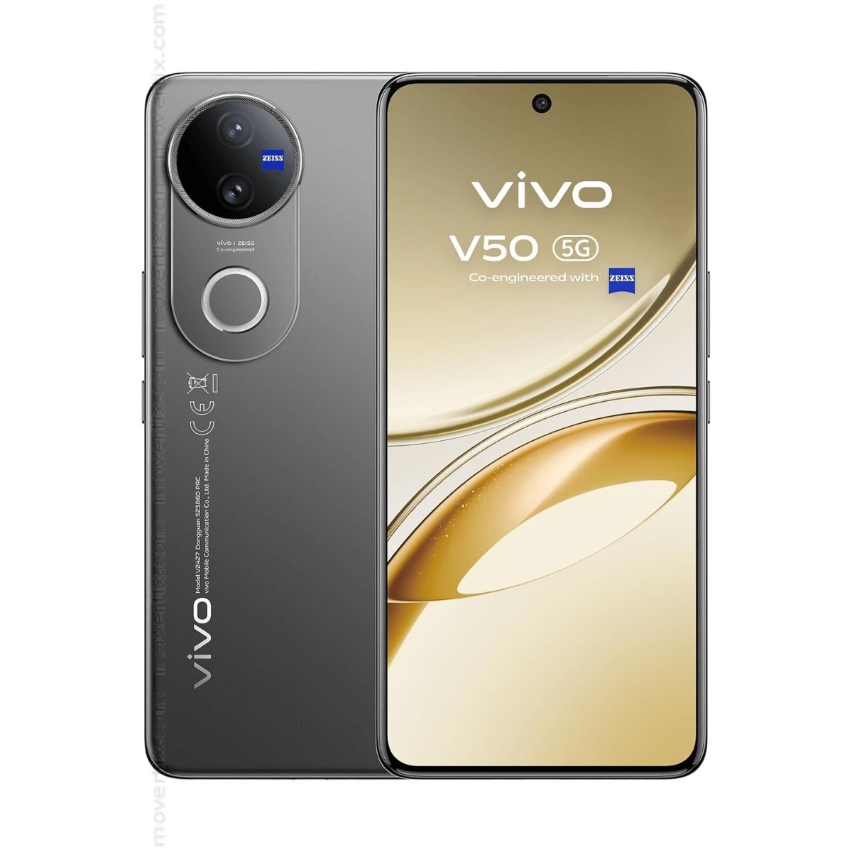 Vivo V50 5G Dual SIM Satin Black 512GB and 12GB RAM (6935117897059) | Movertix Mobile Phones Shop