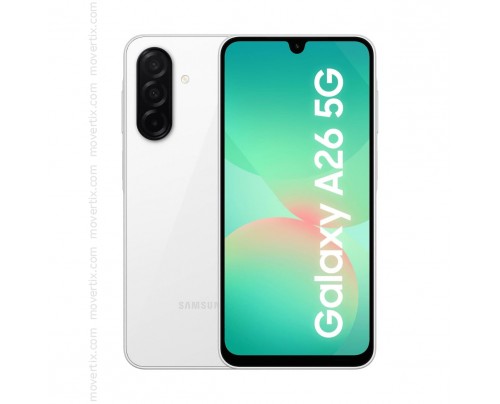 Samsung Galaxy A26 5G Double SIM Blanc avec 256Go et 8Go RAM - SM-A266B/DS (8806097072775 ...