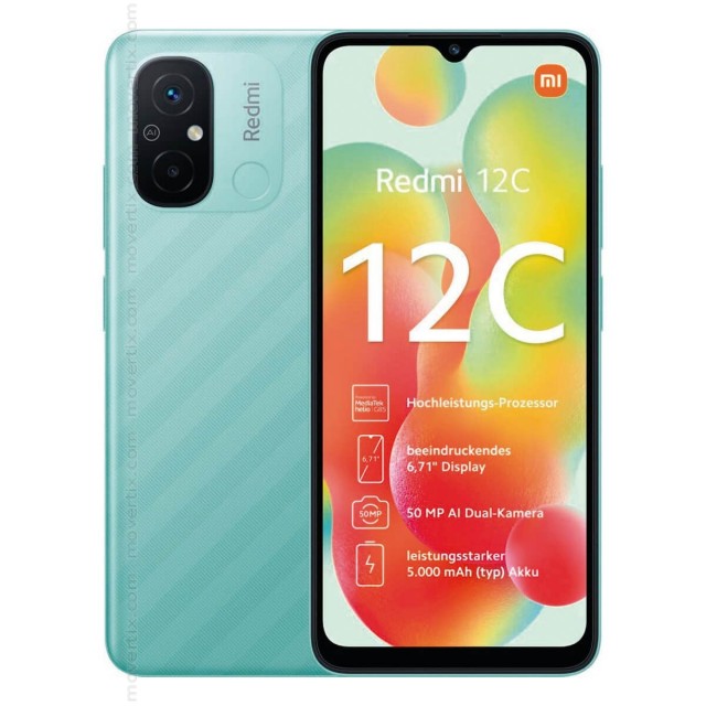 Redmi 12C Dual SIM Mint Green 64GB and 3GB RAM (6941812715994 ...