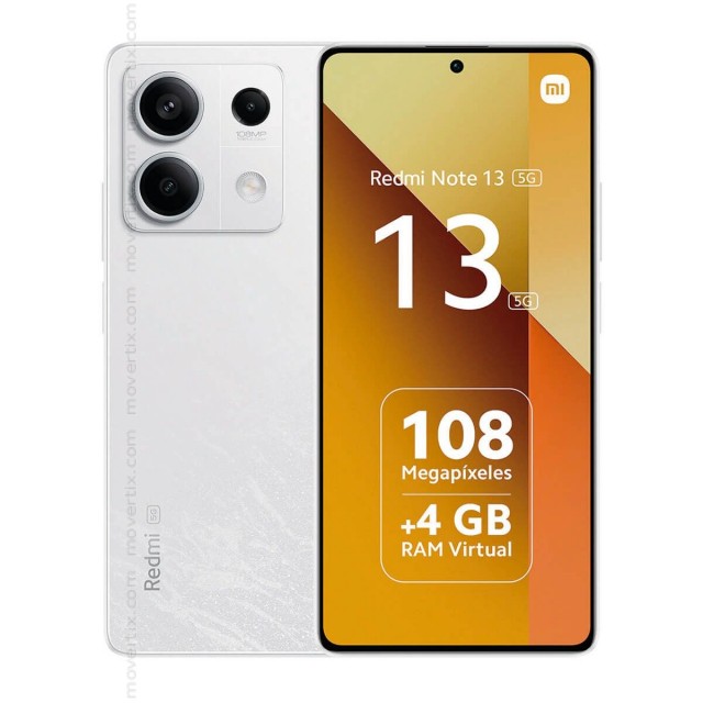 Redmi Note 13 5G Dual SIM Branco de 128GB e 6GB RAM (6941812754962) | Movertix Loja de Telemóveis